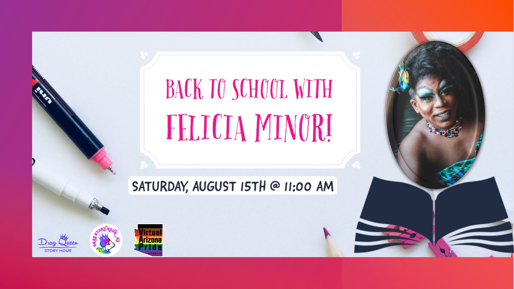 Upcoming event: Drag Queen Story Hour – Back to School with Felicia ...