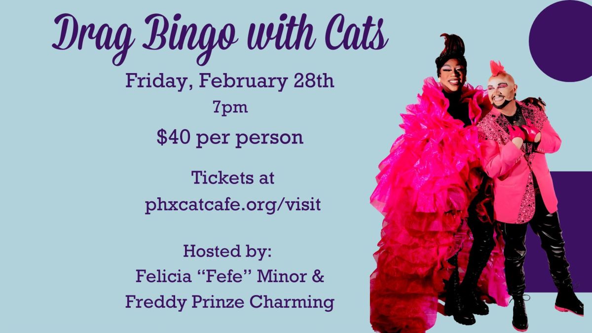 Drag Bingo + Cats Returns to PHX Cat Cafe! – Felicia "Fefe" Minor